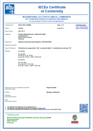 IECEx Certificate of Conformity (Coil) | IECEx Certificate of Conformity (Coil) | ARGO-HYTOS